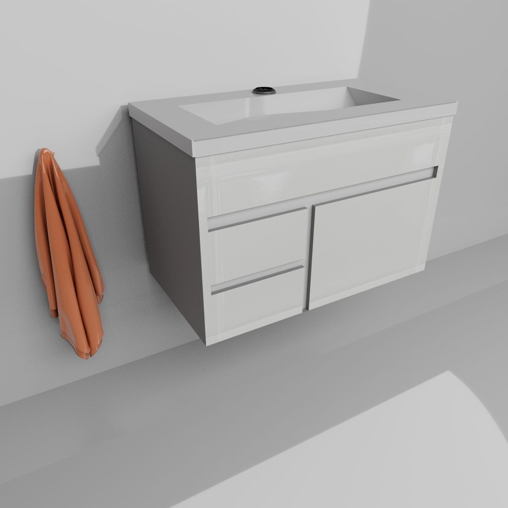 BASIN CABINET WALL HUNG WHITE BELLA – Hyper Home Improvement and ...